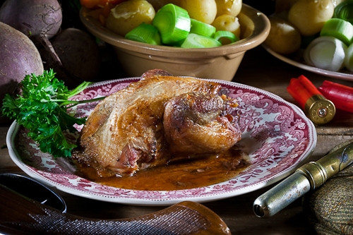 A brace of wild oven ready Partridge - Baxters Potted Shrimps